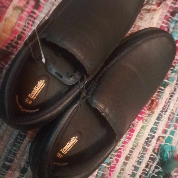 Shoes | Treadsafe Nonslip Black Easy Slipon Work Shoes Multiple Sizes 8 ...